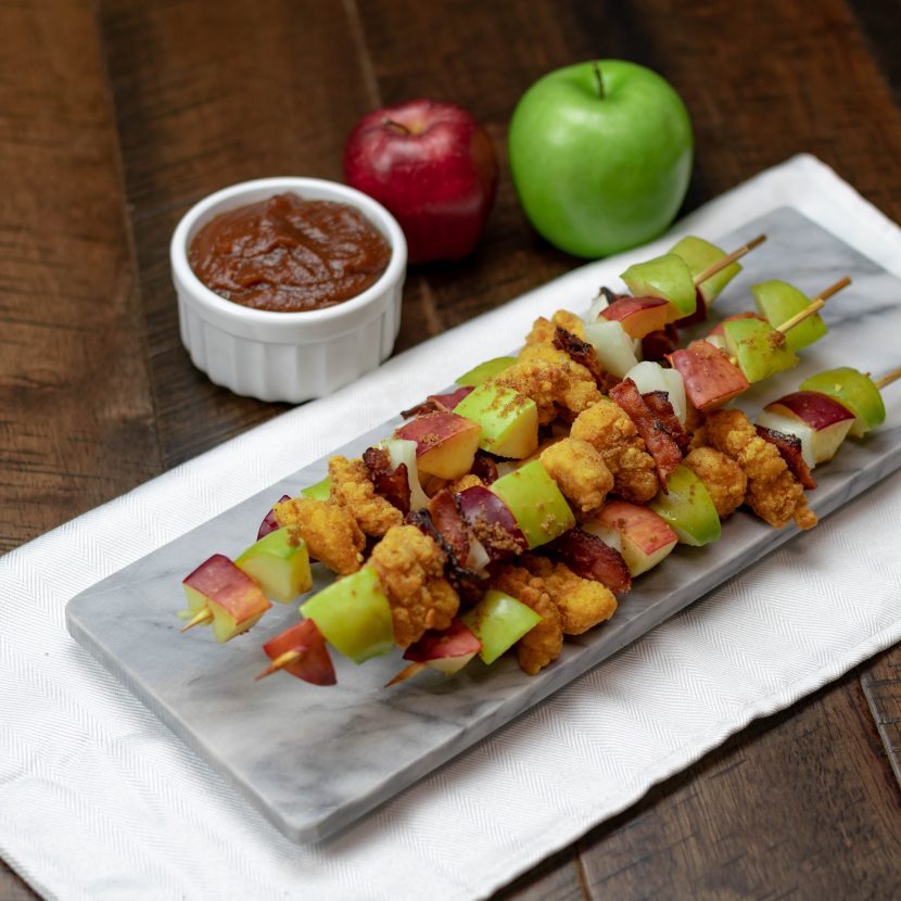 Popcorn Chicken Apple Kebabs - Mama Needs Cake®