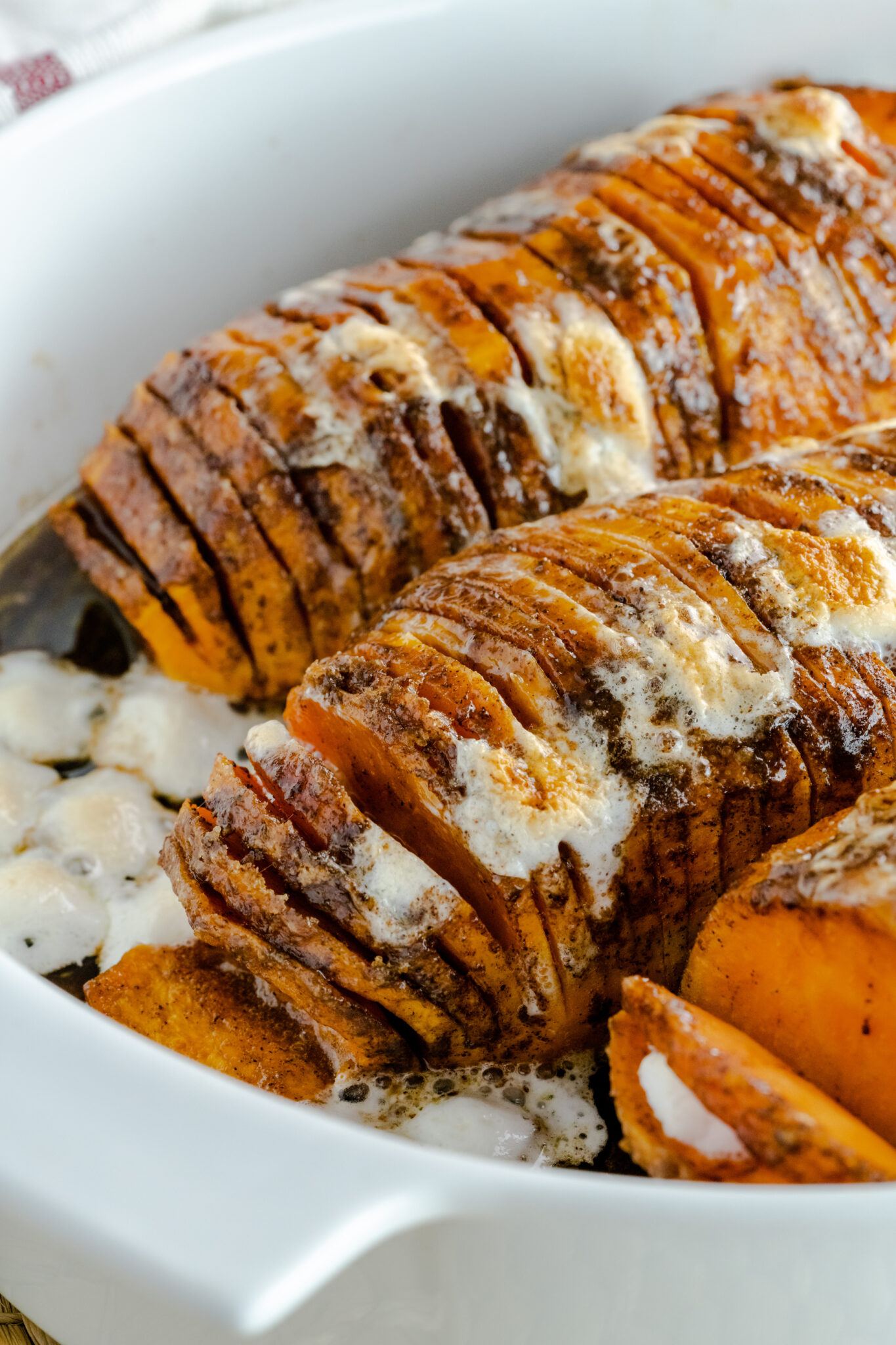 Hasselback Sweet Potato Casserole - Mama Needs Cake®