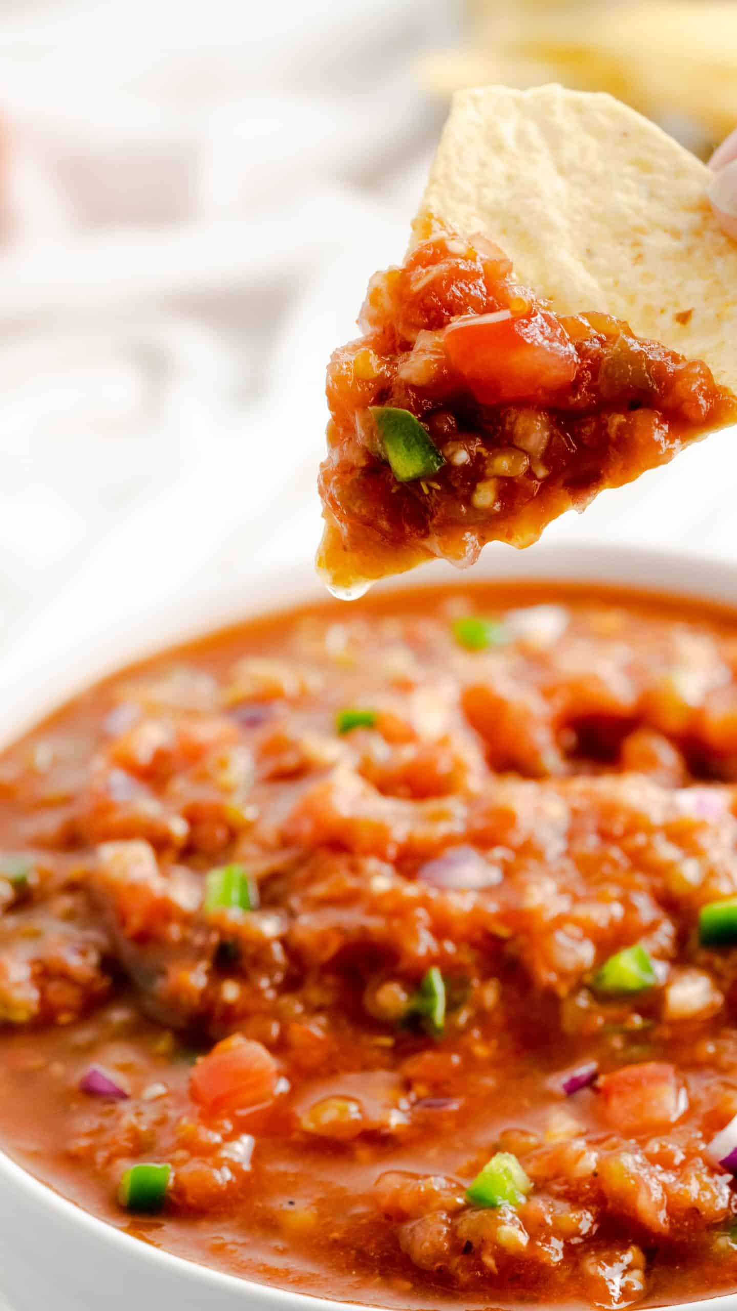 Homemade Restaurant Style Red Salsa - Mama Needs Cake®