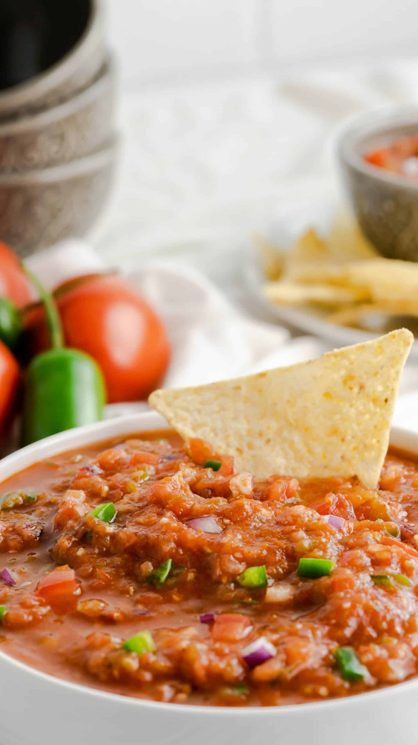Homemade Restaurant Style Red Salsa - Mama Needs Cake®