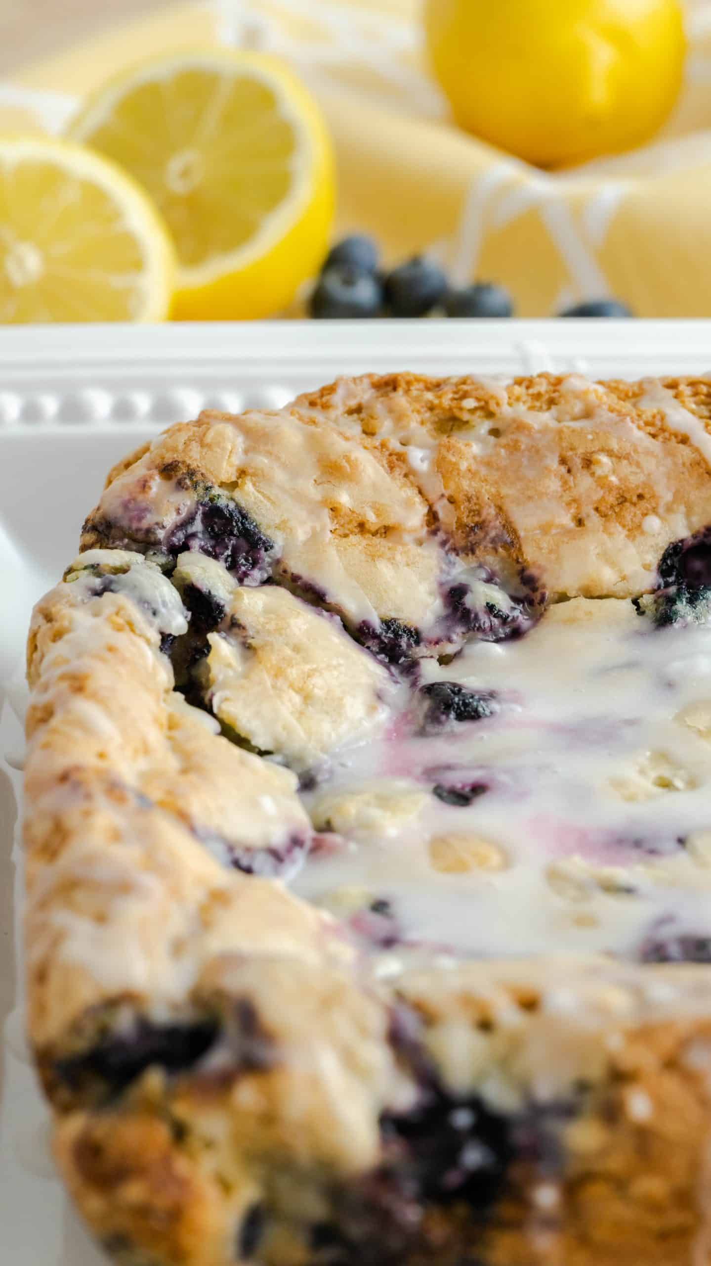 Glazed Blueberry Lemon Bars - Mama Needs Cake®