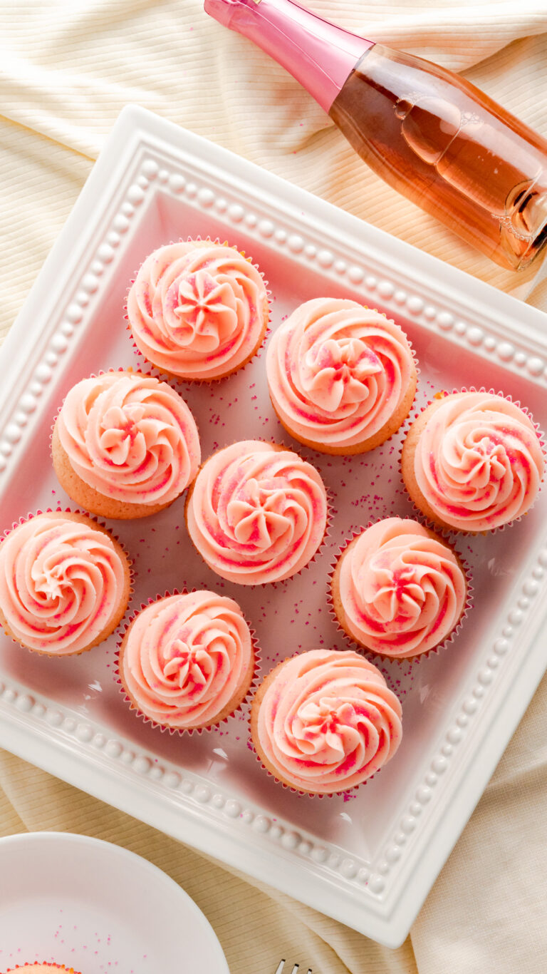 Pink Champagne Cupcakes - Mama Needs Cake®