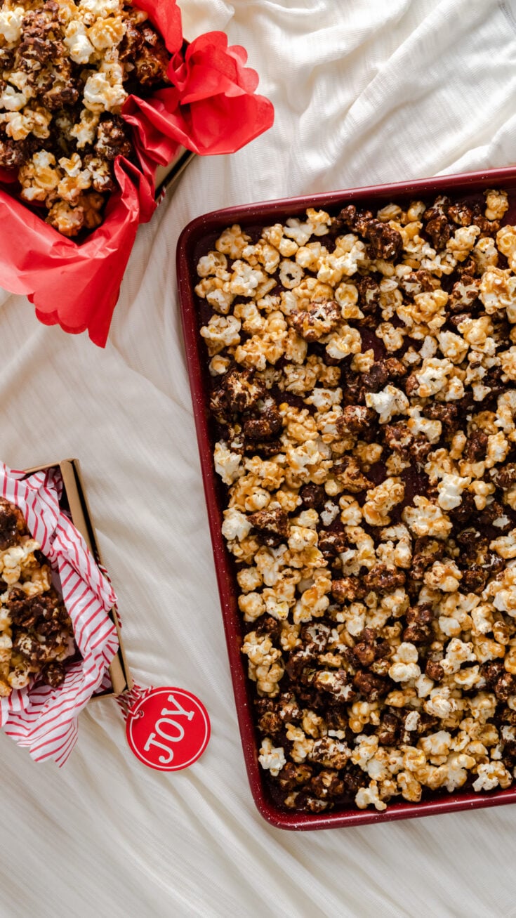 Chocolate Caramel Popcorn - Mama Needs Cake®