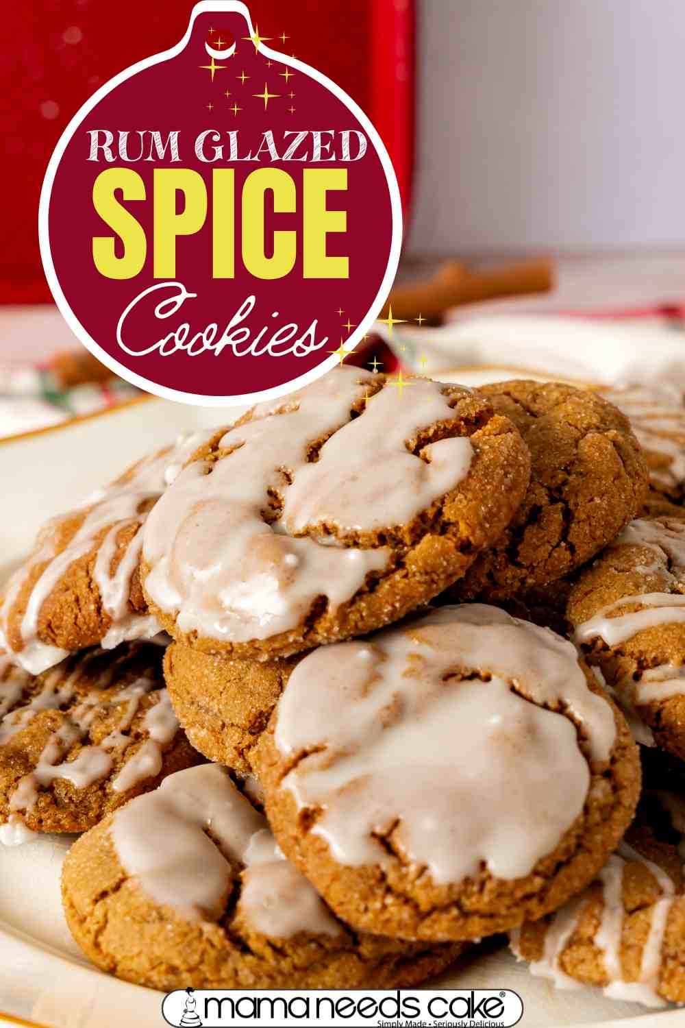Spice Cookies with Rum Glaze - Mama Needs Cake®