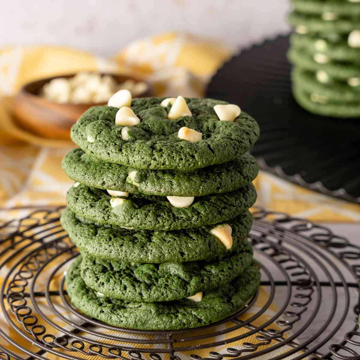 Green Chocolate Chip Cookie Matcha Chocolate Chip Cookies Vegetarian