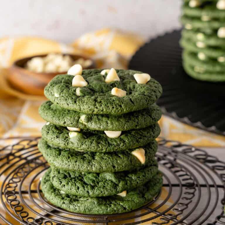 White Chocolate Chip Green Velvet Cookies - Mama Needs Cake®