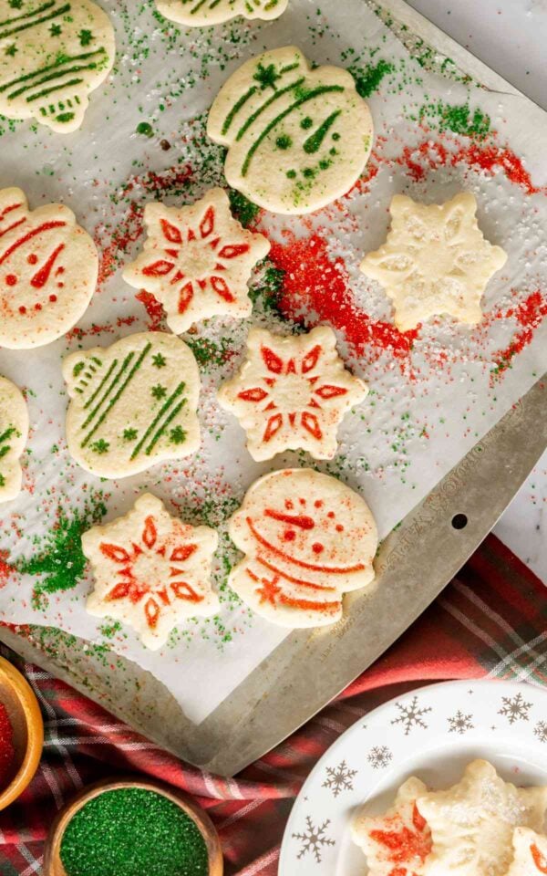 Sugared Christmas Shortbread Cookies - Mama Needs Cake®