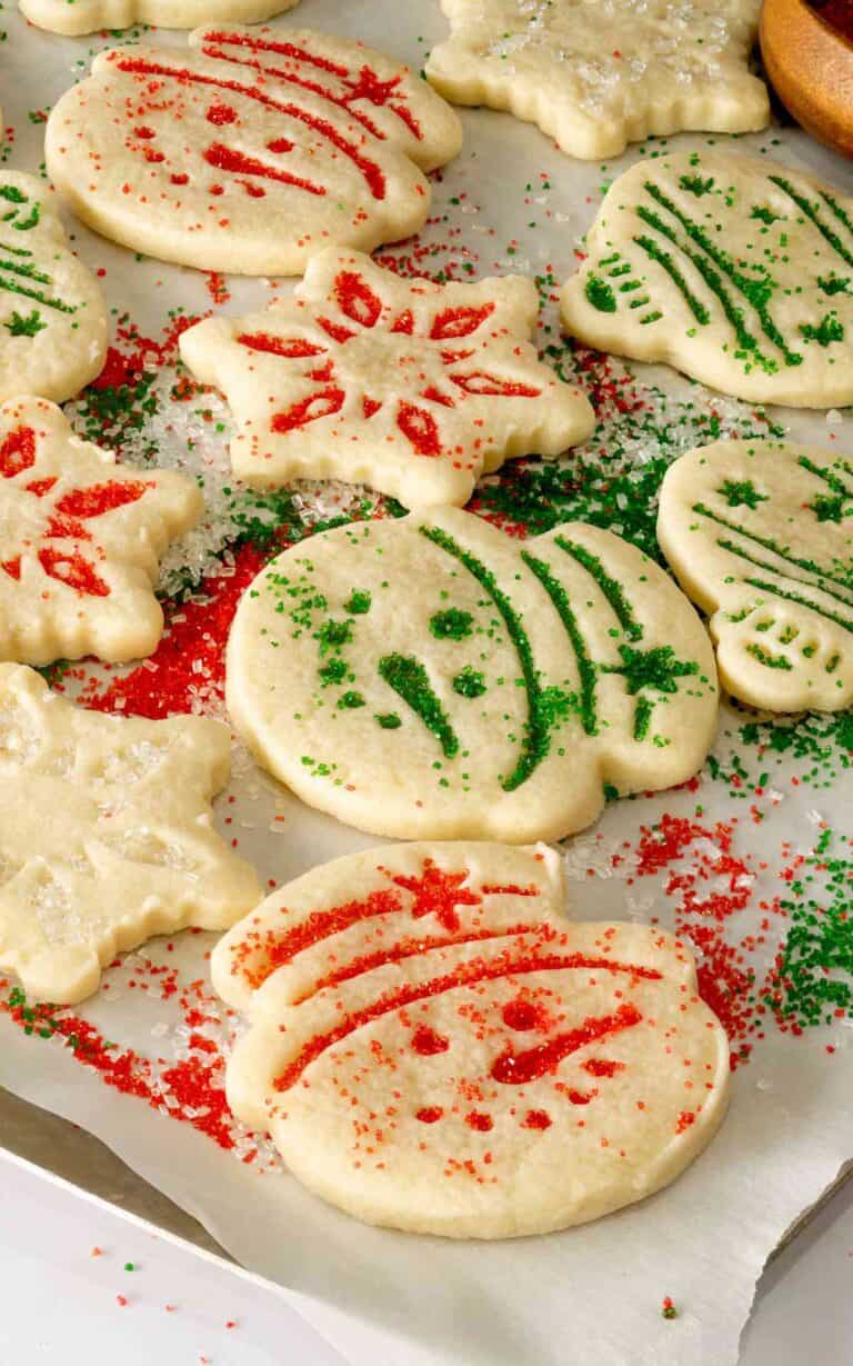 Sugared Christmas Shortbread Cookies - Mama Needs Cake®