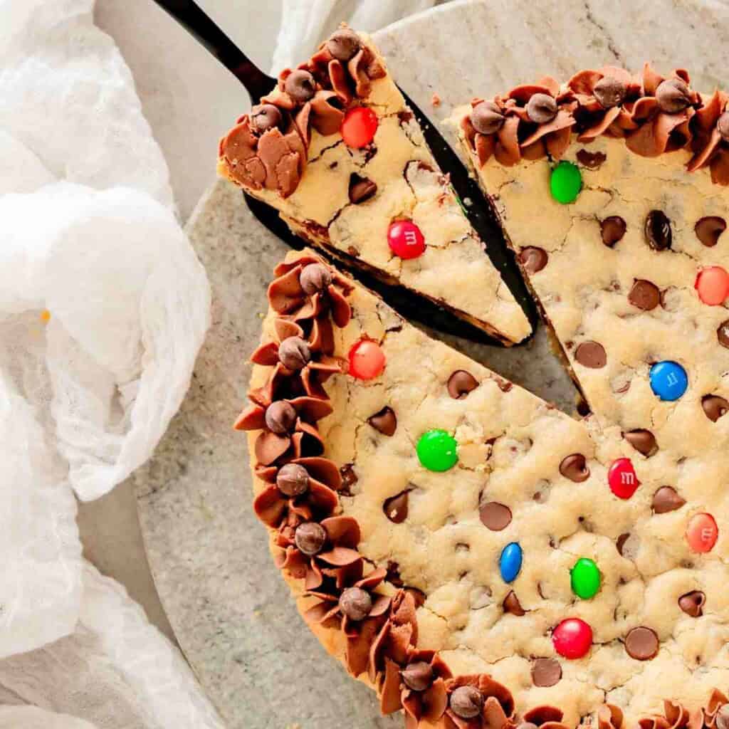 M&M Cookie Cake - Mama Needs Cake®